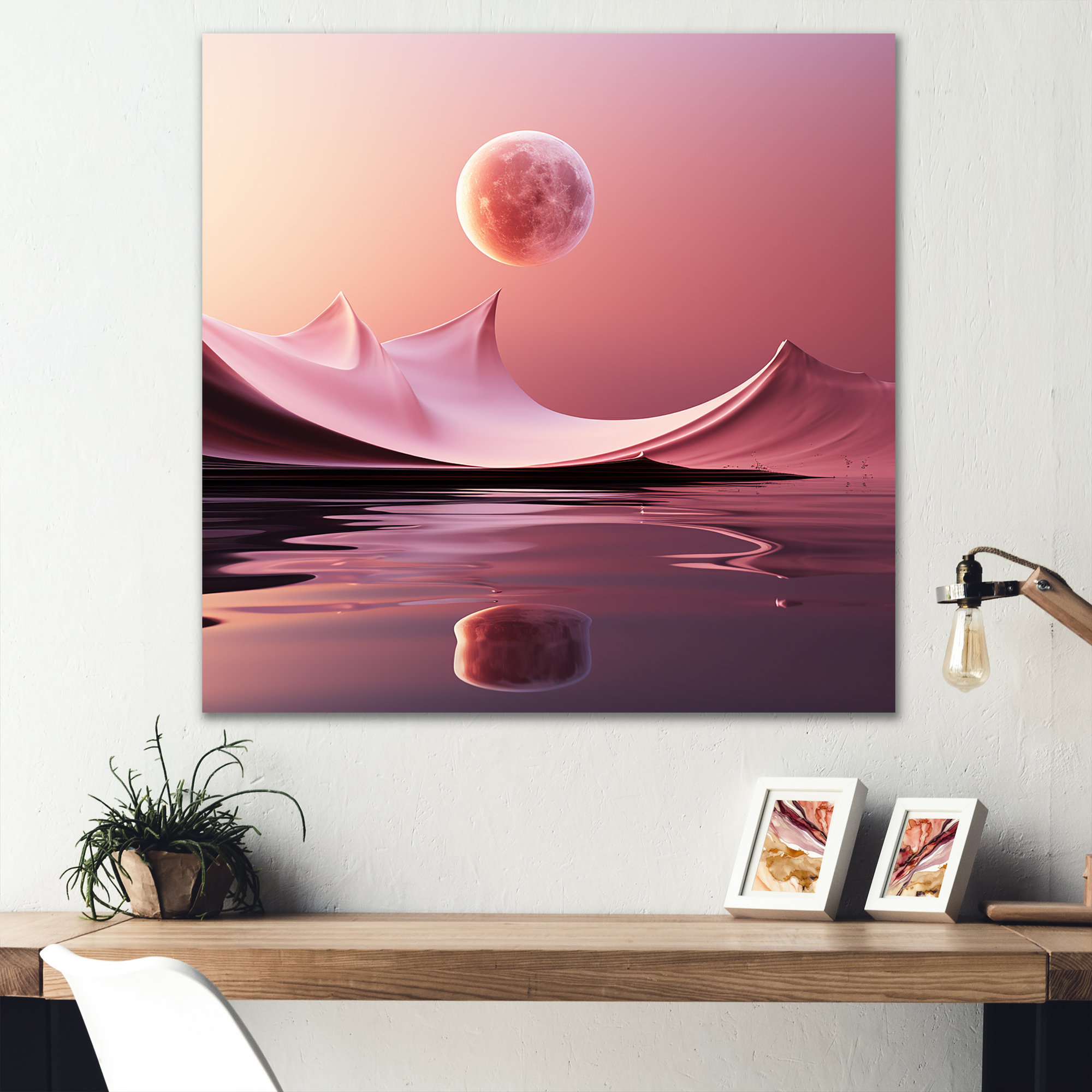 Winston Porter Lilac Lunar Eclipse Dreamer - Our Solar System Canvas ...